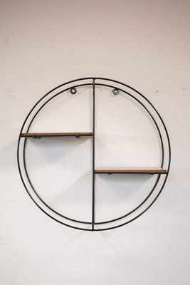 Round Metal Hanging Wall Shelf