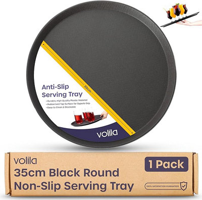 Round Non Anti Slip Tableware Bar Serving Tray Ideal for Home Kitchens ...