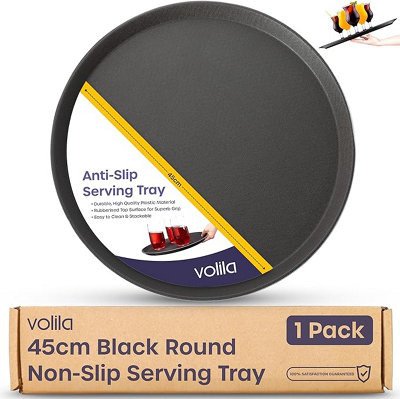 Round Non Anti Slip Tableware Bar Serving Tray Ideal for Home Kitchens ...