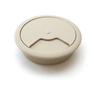 Round Plastic Grommet For Desk 60mm Elm