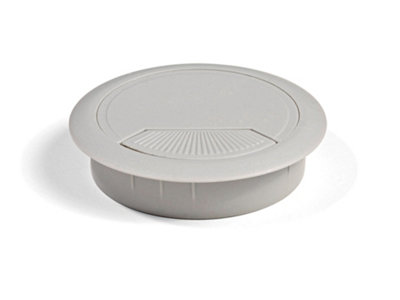Round Plastic Grommet For Desk 60mm Grey