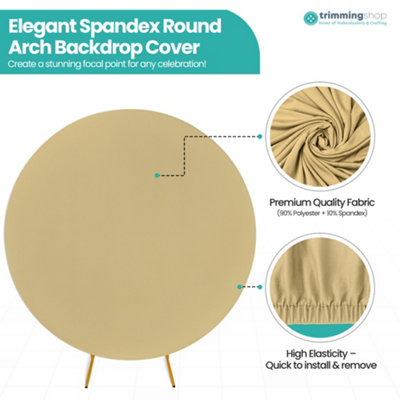 Round Polyester Spandex Arch Stand Backdrop Cover Garden Arbors Cover ...