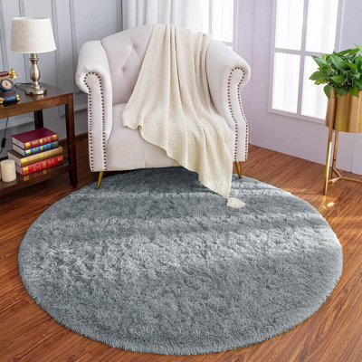 Round Shaggy Rugs Soft Nonslip Area Rug Living Room Bedroom Carpet