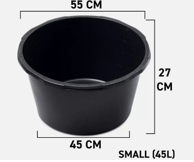 Round Sump Bucket Pond Pebble Pool Polypropylene Tub Garden Water Feature 45L - Small