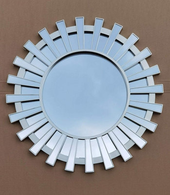 Round Sunburst Panels Wall Mirror | DIY at B&Q