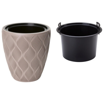Round Tall Plant Pot Elegant Large Flower Indoor Outdoor Garden ...