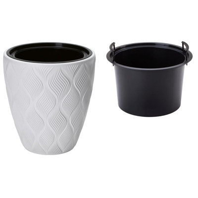 Round Tall Plant Pot Elegant Large Flower Indoor Outdoor Garden ...