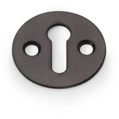 Round Victorian Standard Lock Profile Escutcheon - Dark Bronze Door Key ...