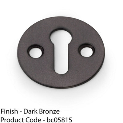 Round Victorian Standard Lock Profile Escutcheon - Dark Bronze Door Key ...