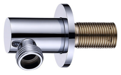 Round Wall Outlet Elbow - Chrome