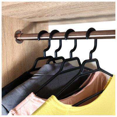 Round Wardrobe Rail Hanging Tube Pipe 1700mm Antique Copper Set with ...