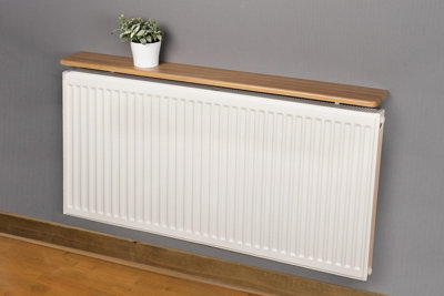 Rounded Radiator Shelf Light Oak Laminated, 90x15x1.8cm