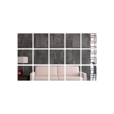 Rounded Square Removable Acrylic Mirror Art - 10cm / 3.9in - 10 pcs ...