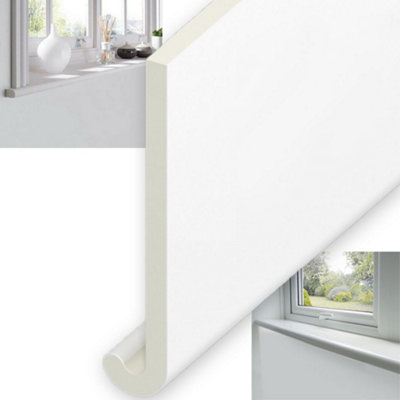 Rounded Window Sill Cover Board Plastic uPVC Window Cill Capping (L)1m ...