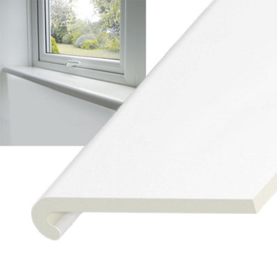 Rounded Window Sill Cover Board Plastic uPVC Window Cill Capping (L)5m ...