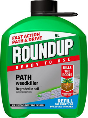 Roundup Path & Drive Ready to Use Weedkiller Refill 5L Powerful Weed ...