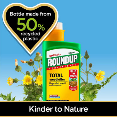Roundup Total Concentrate Weed Killer 1L Powerful Root Kill Formula for ...