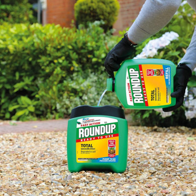 Roundup Total Ready to Use Weed Killer Pump N Go Refill 5L Fast Acting ...