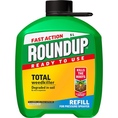 ROUNDUP TOTAL READY TO USE WEED KILLER PUMP N GO REFILL 5L FAST ACTING ...