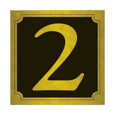 Rowan 2 House & Gate Number Black/Gold (One Size)