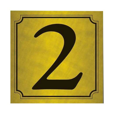 Rowan 2 House & Gate Number Gold/Black (One Size)