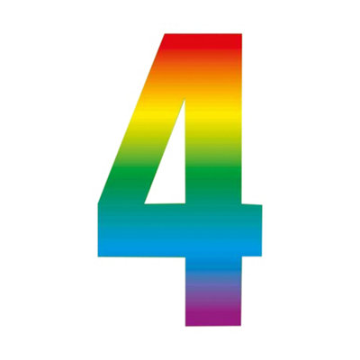 Rowan 4 Rainbow Bin Number (Pack of 2) Multicoloured (One Size)