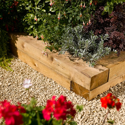 Rowlinson 1.8m Timber Sleepers - 2 Pack