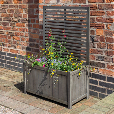 Rowlinson Alderley Rectangular Planter with Trellis
