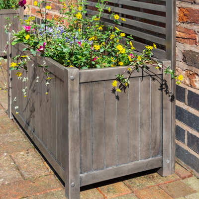 Rowlinson Alderley Rectangular Planter with Trellis