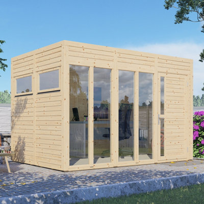 Rowlinson Bertilo Garden Cubus 3 Home Office Studio Wooden Summer House ...
