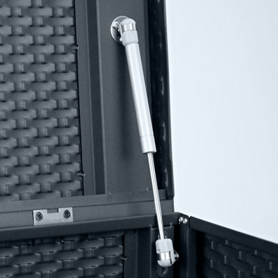 Rowlinson Metal Deck Storage Box Chest Cabinet Anthracite Grey Rattan ...