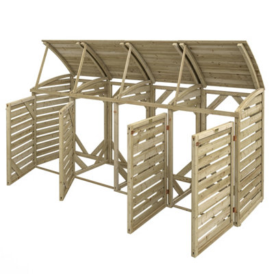 Rowlinson Quadruple Timber Bin Store