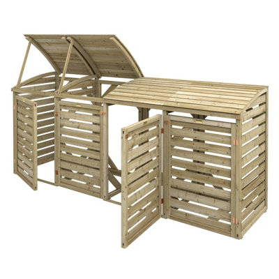 Rowlinson Quadruple Timber Bin Store