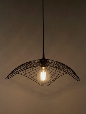ROXY -CGC Black Wire Lampshade Easy Fit Pendant Shade | DIY at B&Q