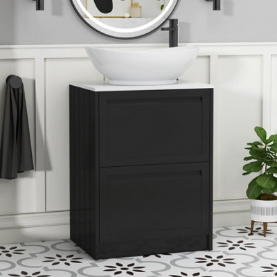 Royal Bathroom Elmore 600mm Matte Nocturne Black Freestanding Bathroom ...