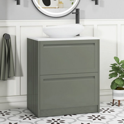 Royal Bathroom Elmore 700mm Matte Green Freestanding Countertop ...
