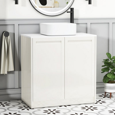 Royal Bathroom Elmore 800mm Classic White Freestanding Bathroom Vanity ...