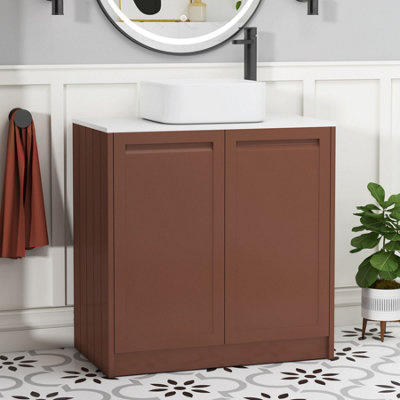 Royal Bathroom Elmore 800mm Terracotta Clay Freestanding Bathroom ...