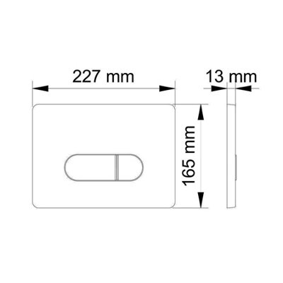 Royal Bathrooms Aqua Wall Hung Toilet Frame with Dual Flush Concealed ...