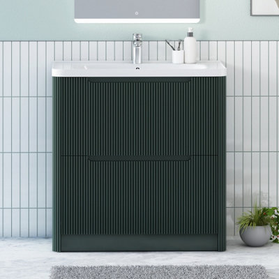 Royal Bathrooms Avenza 800mm Fluted Floor Standing Vanity Unit Deep ...