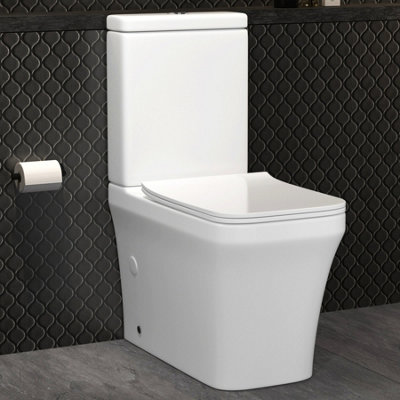Royal Bathrooms Avenza Close Coupled Rimless Toilet and Slim Soft Close ...