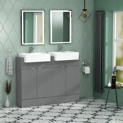 Royal Bathrooms Elena 1200mm Floor Standing Vanity Unit Bathroom Sink ...