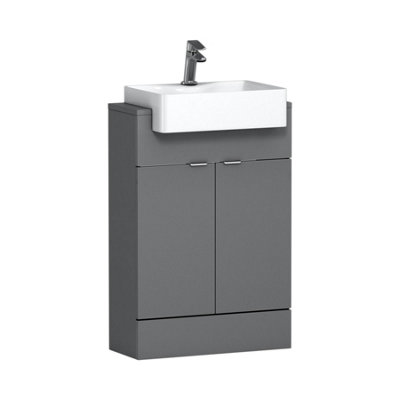 Royal Bathrooms Elena 600mm Bathroom Floor Standing Vanity Unit Indigo ...