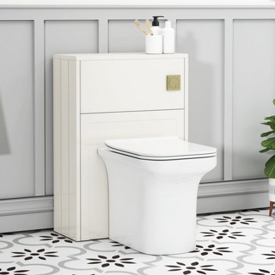 Royal Bathrooms Elmore 550mm Classic White BTW WC Unit with Crosby ...