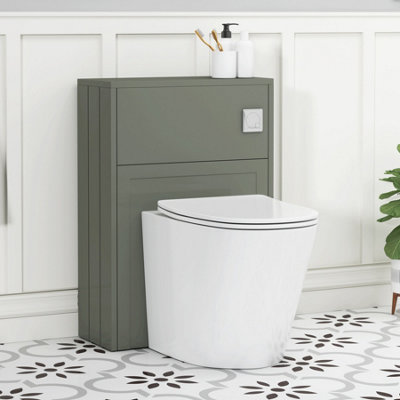 Royal Bathrooms Elmore 550mm Matte Green BTW WC Unit with Cesar Rimless ...