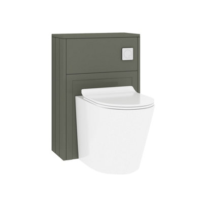 Royal Bathrooms Elmore 550mm Matte Green BTW WC Unit with Cesar Rimless ...