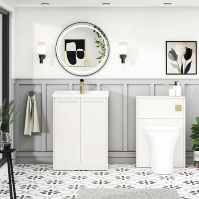 Royal Bathrooms Elmore 600mm Floor Standing 2 Door Bathroom Vanity Unit ...
