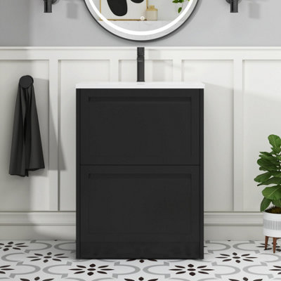 Royal Bathrooms Elmore 600mm Traditional Floor Standing 2 Drawer Vanity ...