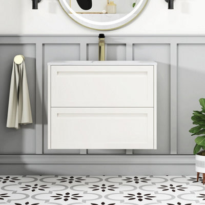 Royal Bathrooms Elmore 700mm Traditional Wall Hung 2 Drawer Bathroom ...