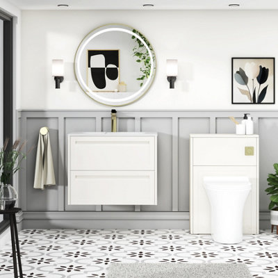 Royal Bathrooms Elmore 700mm Traditional Wall Hung 2 Drawer Bathroom ...